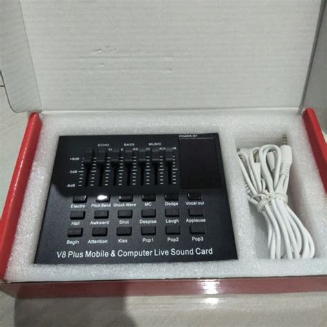 Jual Soundcard V8 Plus Bluetooth Hitam Kab Bogor Bandot Audio Citayam Tokopedia