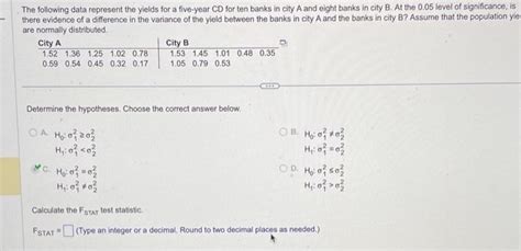 Solved Pls I Need Help Finding The Answer For F Stat Test Chegg