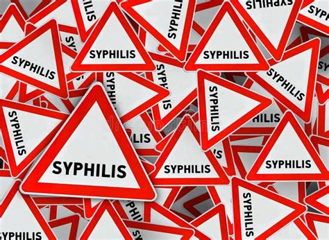 A Lot Of Syphilis Triangle Road Sign Stock Image Image Of Healthy