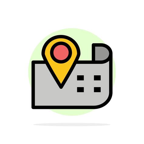 Map Navigation Location Abstract Circle Background Flat Color Icon