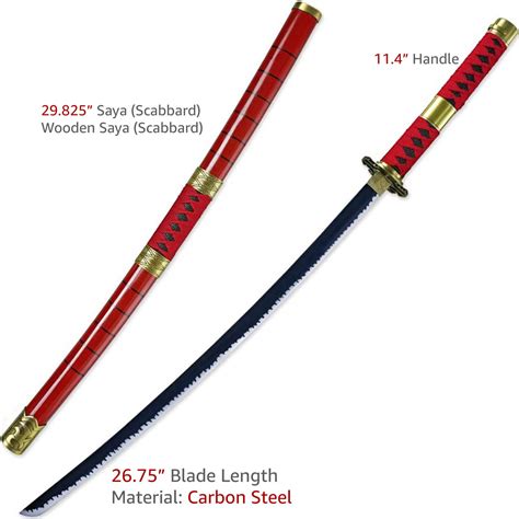 Zoros Sandai Kitetsu Replica Sword Carbon Steel Blade Katana