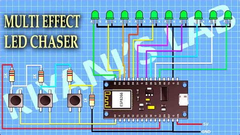 how to make multi effect led chaser esp8266 tronicspro