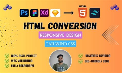 Convert Figma To Html Psd To Html Xd Sketch To Html Tailwind Css