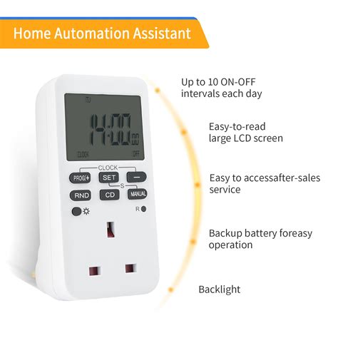 3 Pack Digital Safety Timer Plug And Socket Programmable Onoff Timer10