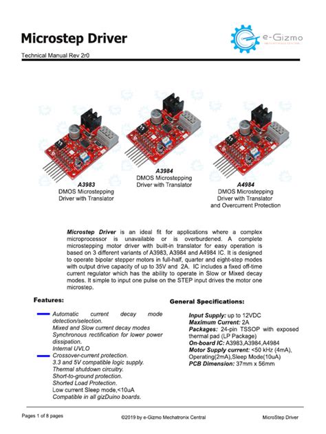 Microstep Driver Technical Manual Rev1 Pdf