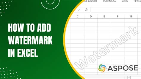 C Add Watermark In Excel Remove Excel Watermark