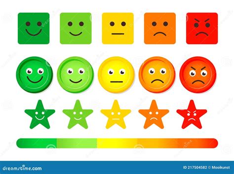 Emotion Feedback Scalethe Scale Of Emotions Vector Illustration 150252080