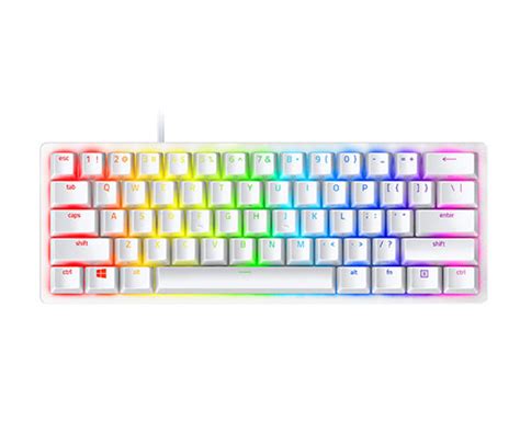 לקנות מקלדת גיימינג מכנית Razer Huntsman Mini Clicky Optical Red Switch כולל תאורת לד עברית