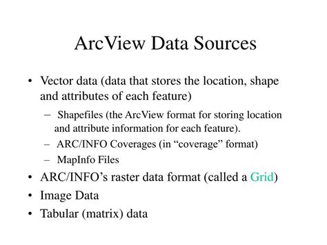 Ppt Introduction To Arcview Powerpoint Presentation Free Download