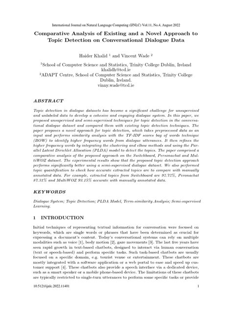 Comparative Analysis Of Existing And A Novel Approach To Topic