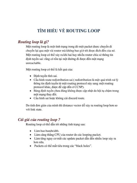 routing loop pdf