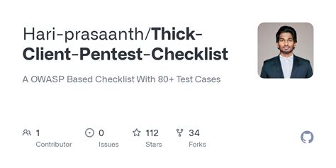 Github Hari Prasaanth Thick Client Pentest Checklist A Owasp Based