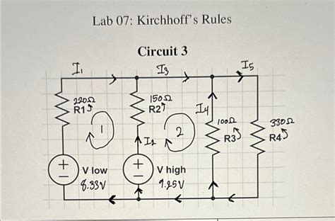 Solved Lab Kirchhoff S RulesCircuit Solve I I Chegg