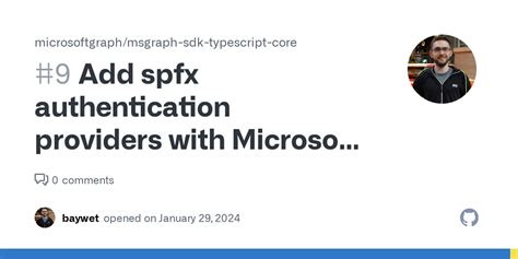 Add Spfx Authentication Providers With Microsoft Graph Defaults · Issue