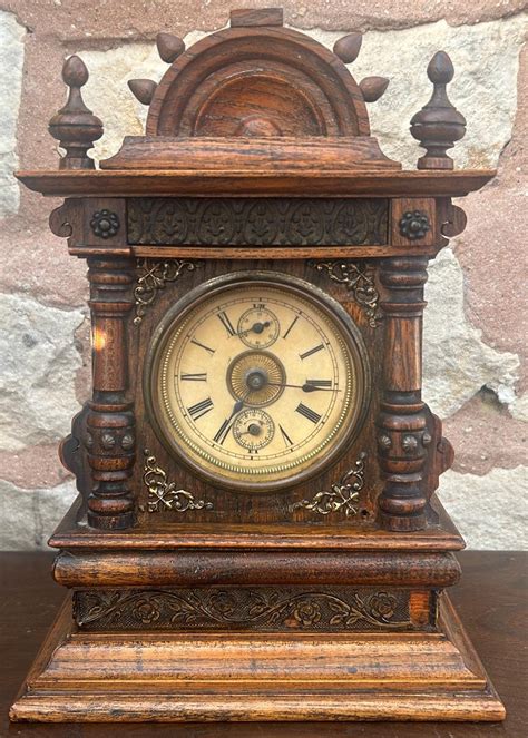 Fantastic Rare German Musical Alarm Mantel Clock Ca 1880 Etsy De Mantel Clock Victorian