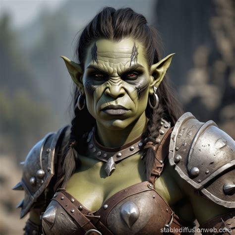 Beautiful Female Orc Warrior Stable Diffusion Online