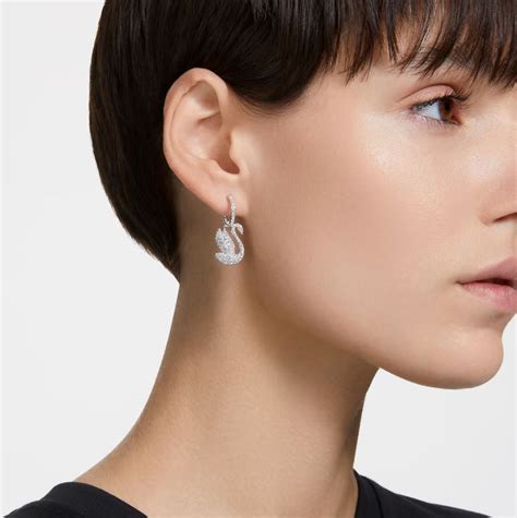 Swarovski Swan Earrings
