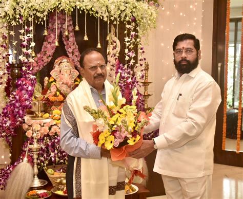 प्रधानमंत्र्यांचे राष्ट्रीय सुरक्षा सल्लागार अजित डोवाल यांनी घेतली मुख्यमंत्र्यांची भेट