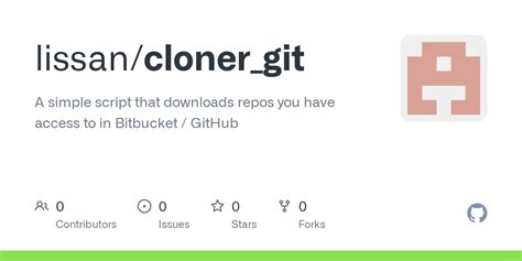 Github Lissanclonergit A Simple Script That Downloads Repos You