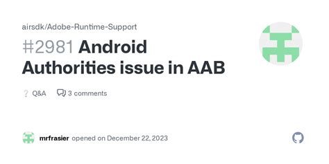 Android Authorities Issue In Aab · Airsdk Adobe Runtime Support