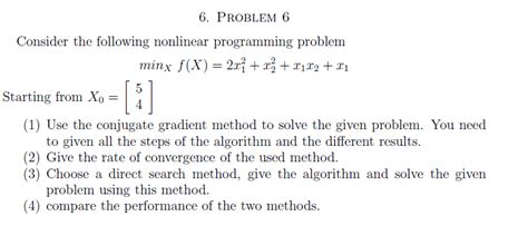 consider the following nonlinear programming problem