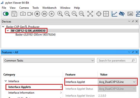 Configuring Cxp Line Scan Cameras And Frame Grabbers Using The Pylon Viewer Basler Product