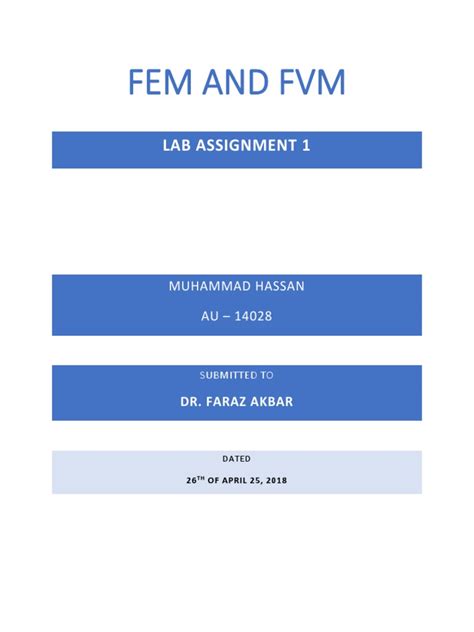 fem lab task 1 pdf finite element method partial differential