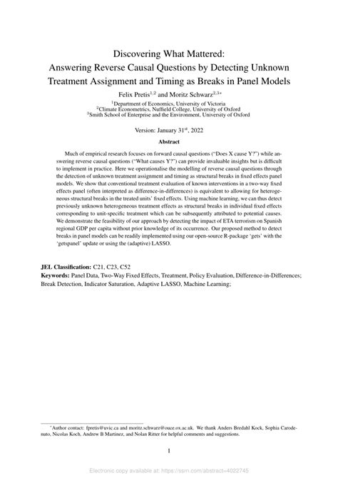 Pdf Discovering What Mattered Answering Reverse Causal Questions By