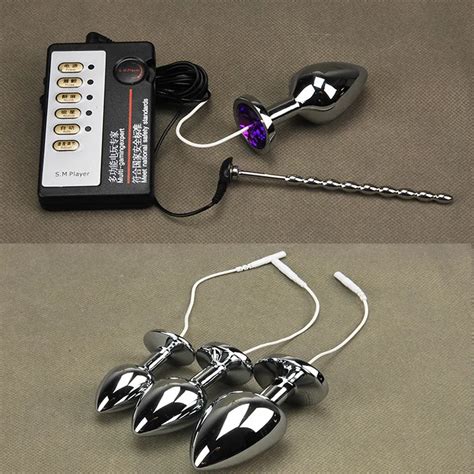 Electric Shock Anal Plug Electric Stainless Steel Urethral Sound