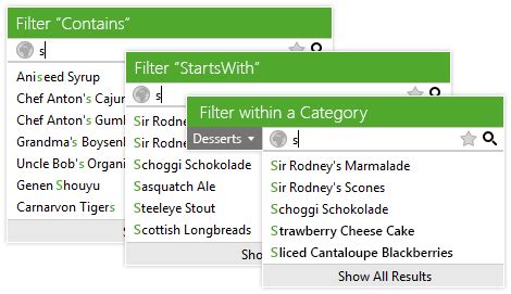 ASP.NET AJAX SearchBox - RadControls for Web Forms | Telerik UI for ASP.NET AJAX