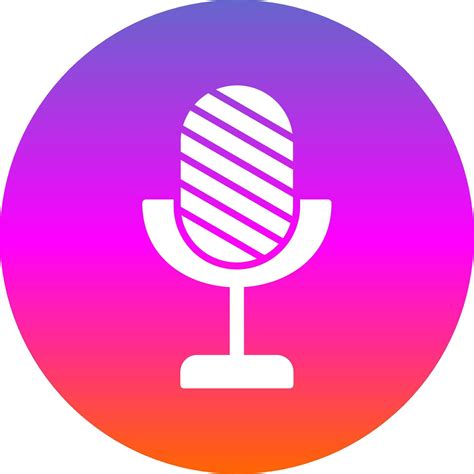 Voice Recorder Glyph Gradient Circle Icon Design 43751654 Vector Art At