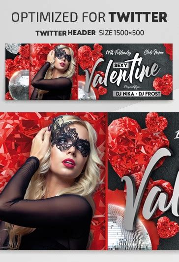 Red Simple Sexy Valentine Premium Social Media Template PSD By Elegantflyer