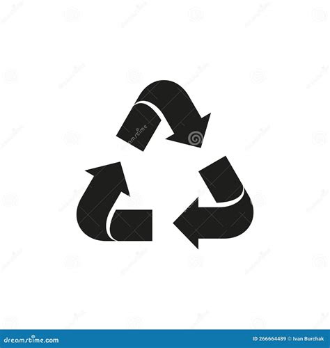 The Three Chasing Arrows Of The Universal Recycling Symbol Flat Vector Illustration Isolated On