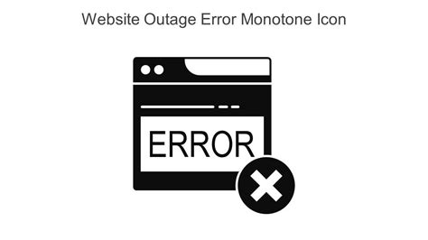 Website Outage Error Monotone Icon In Powerpoint Pptx Png And Editable