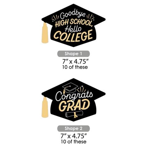 Gold High School Graduation Cap Decoration Gold High School Graduation Cap Decoration