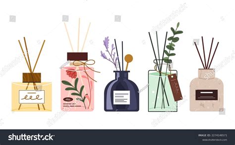 Collection Different Diffusers Illustration Interior Accessories Stock