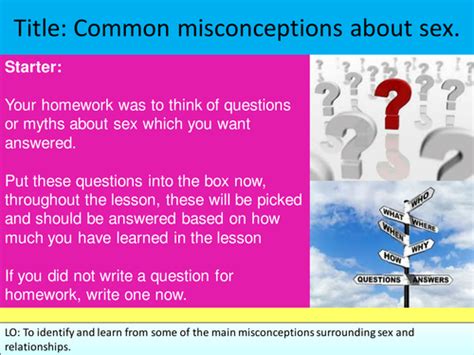 Misconceptions About Sex Teaching Resources