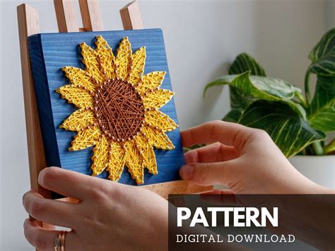 Sunflower Diy String Art Pattern String Art Template Printable