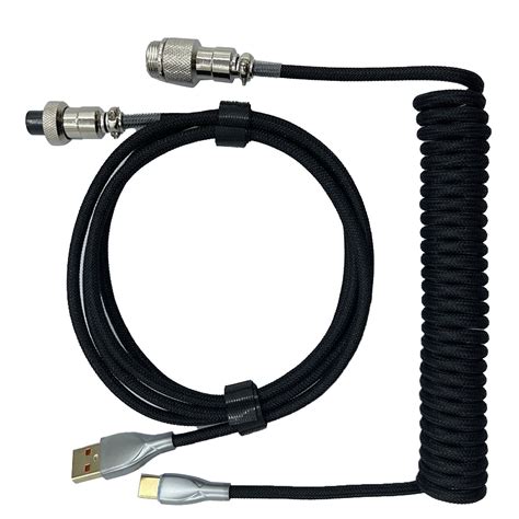 Gaming Keyboard Cable Professional Retractable Sturdy Connector Coiled Keyboard Cable For