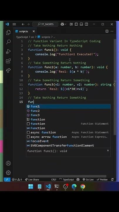 Function In Typescript Typescript Ts Js Javascript Coding Programming Interview Shorts