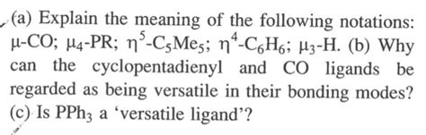 Solved For A Explain What The Mew Symbol Means For B Chegg Com