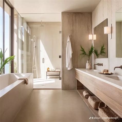 Travertine Look Porcelain Tile In Luxury Bathroom Artofit
