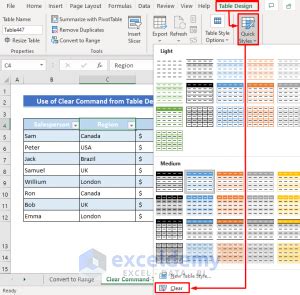 How To Remove Table Functionality In Excel Methods ExcelDemy