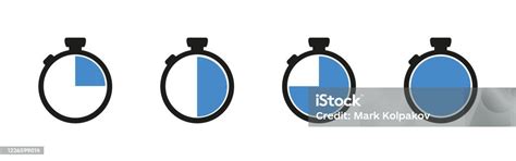 스톱워치 타이머 설정 고립 된 평면 아이콘 벡터 일러스트레이션 초침에 대한 스톡 벡터 아트 및 기타 이미지 초침 30 스톱워치 Istock