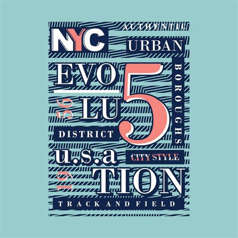 Evolution Lettering Vector Graphic Design Fashion Illustration For