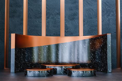 3d 일러스트레이션 제품 프리젠 테이션을위한 원통형 대리석 연단 0명에 대한 스톡 사진 및 기타 이미지 0명 3차원 형태 강단 Istock