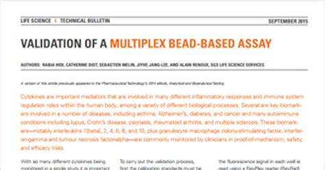 Validation Of A Multiplex Bead Based Assay Sgs Kuwait