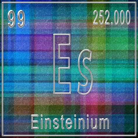 Premium Photo Einsteinium Chemical Element Sign With Atomic Number