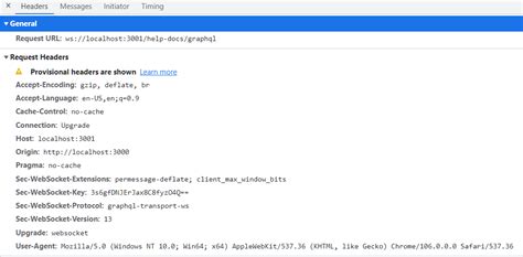 Graphiql Incorrect Sec Websocket Protocol When Using Graphql Ws Or A
