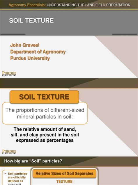 Understanding Soil Texture The Proportions Of Sand Silt And Clay